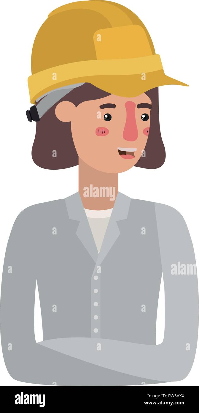 young woman construction avatar character Stock Vector Image & Art - Alamy