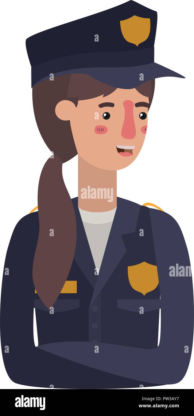Woman police officer avatar character hi-res stock photography and ...