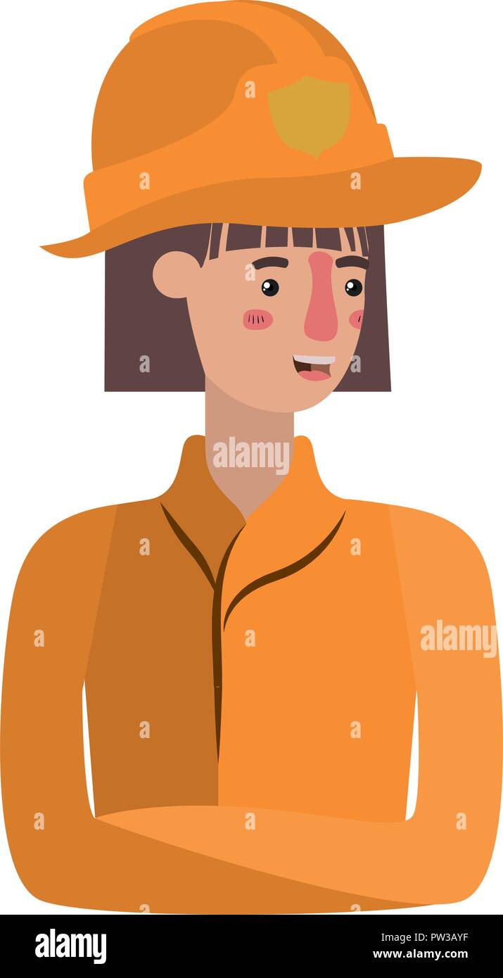 Female firewoman cartoon hi-res stock photography and images - Alamy