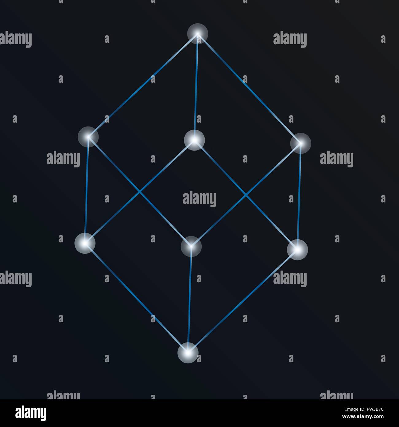 Cube star logo hi-res stock photography and images - Alamy