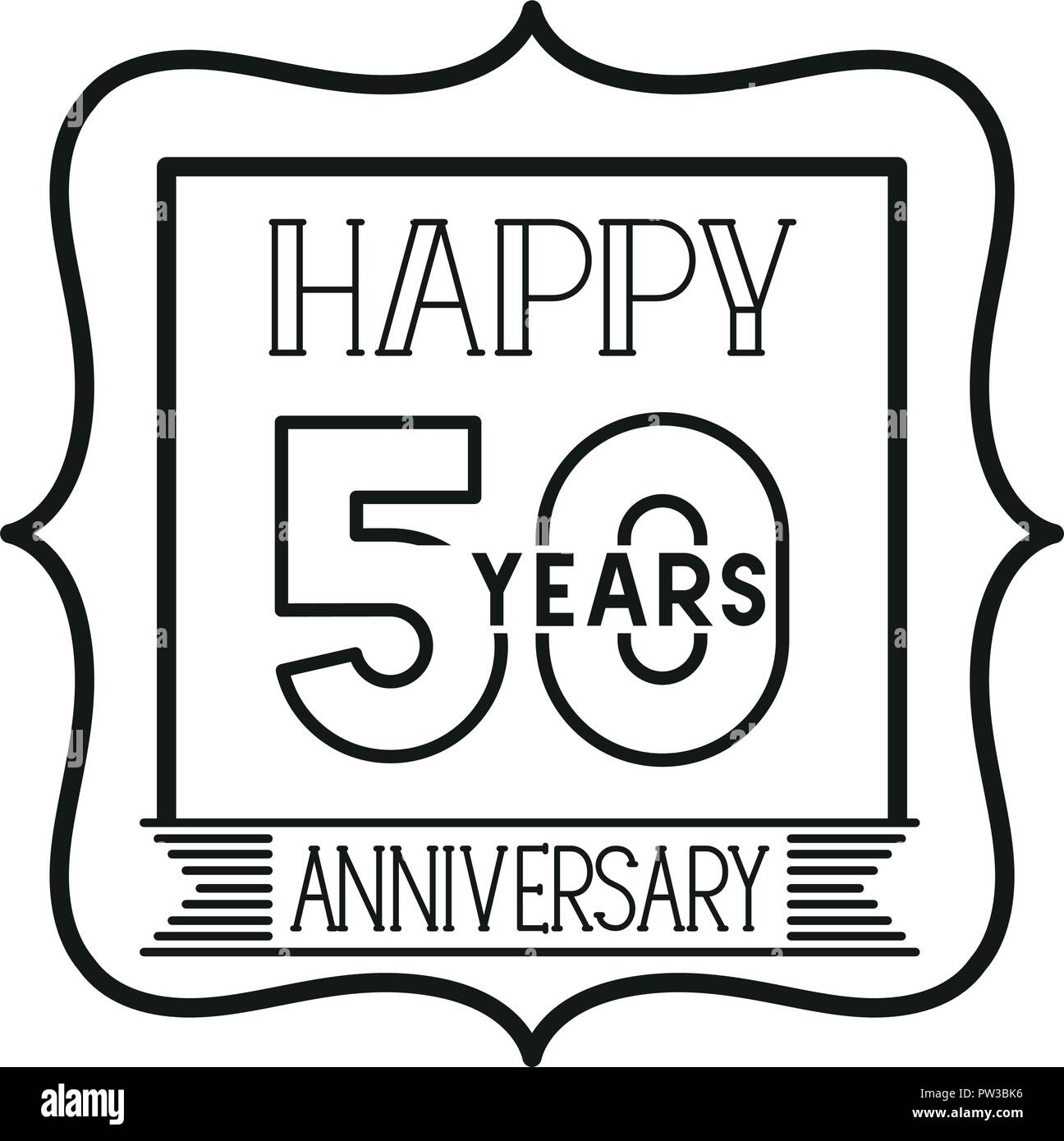 Anniversary 50 years template ribbon Stock Vector Images - Alamy