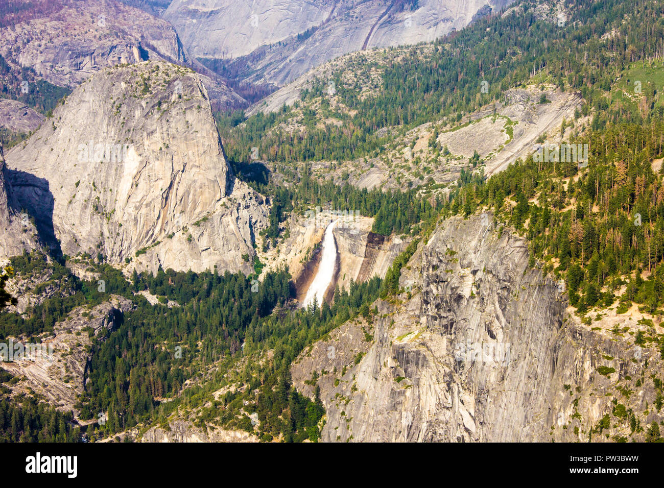 Views of Yosemite Valley from the Washburn Point observation area. A ...