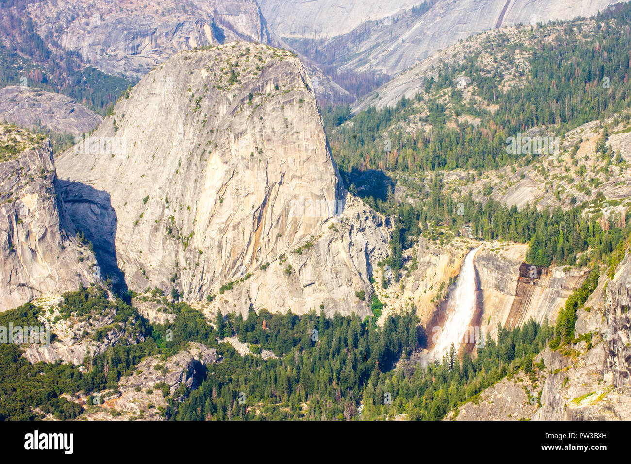 Views of Yosemite Valley from the Washburn Point observation area. A ...