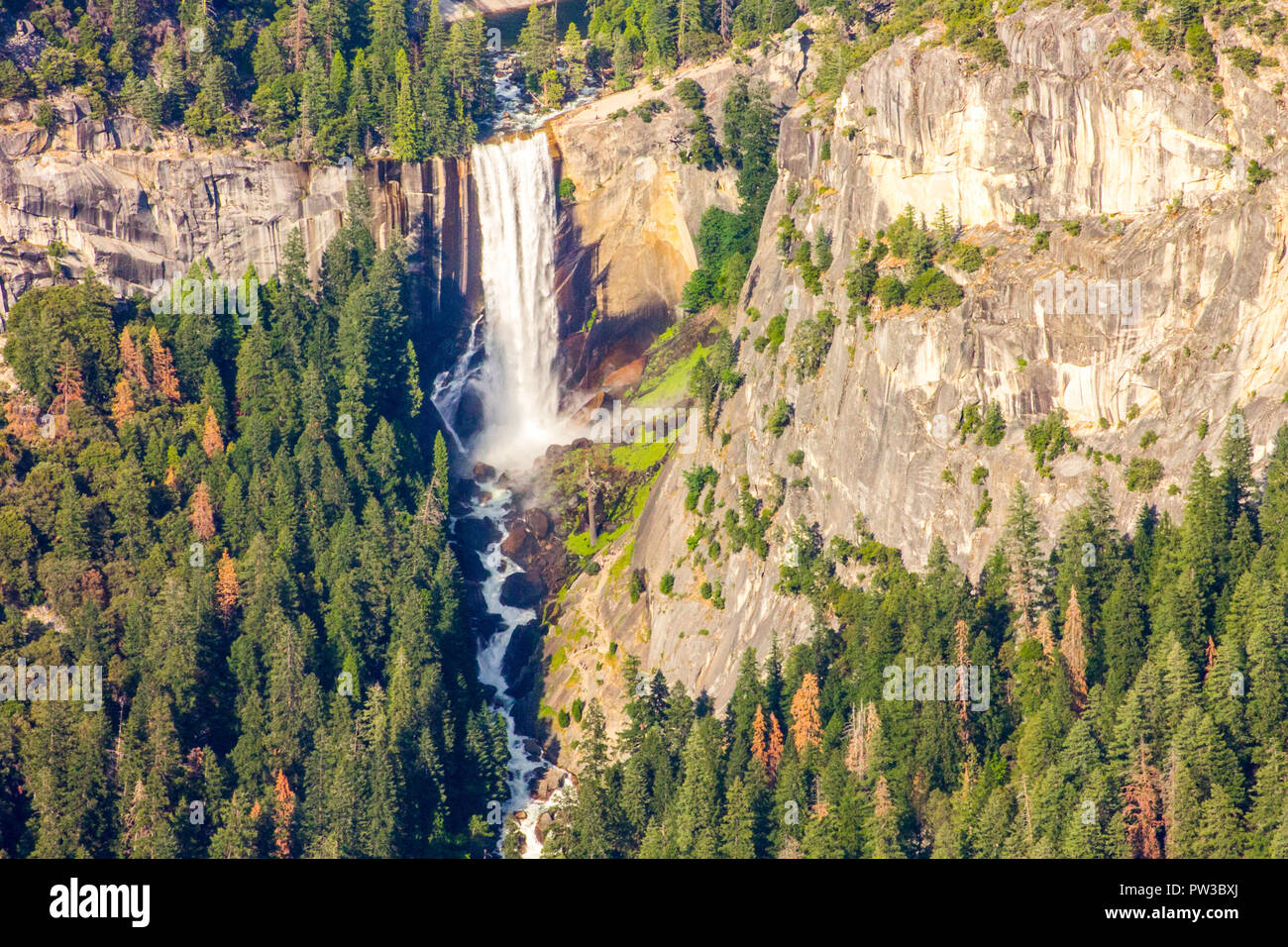 Views of Yosemite Valley from the Washburn Point observation area. A ...
