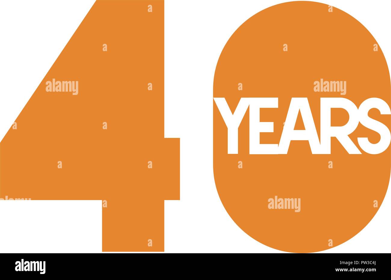 number 40 for anniversary celebration card icon Stock Vector Image ...