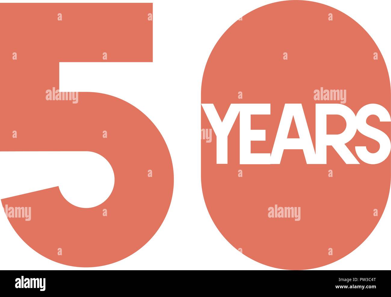 number 50 for anniversary celebration card icon Stock Vector Image ...