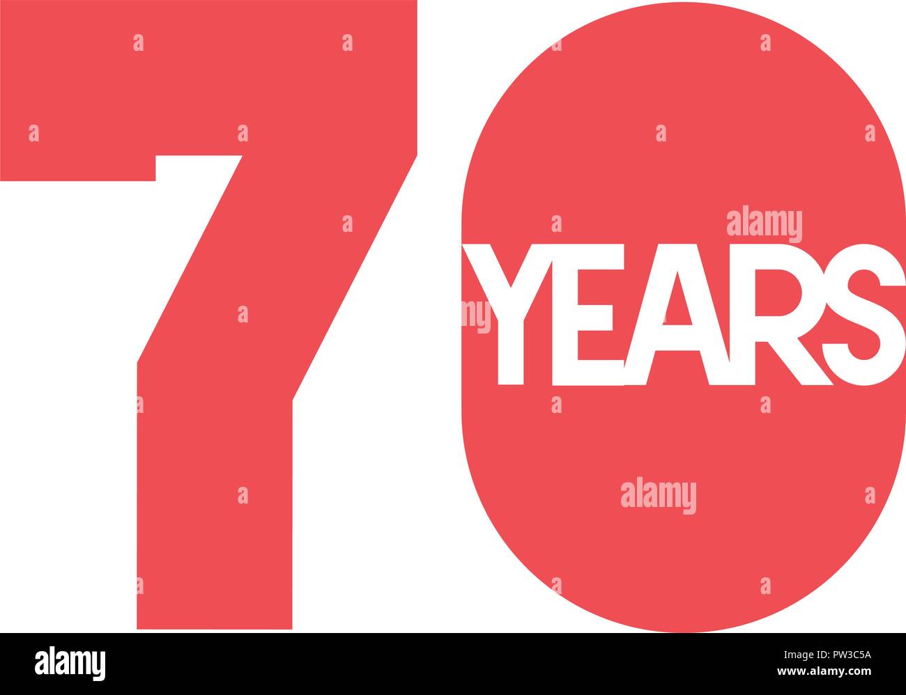 number 70 for anniversary celebration card icon Stock Vector Image ...