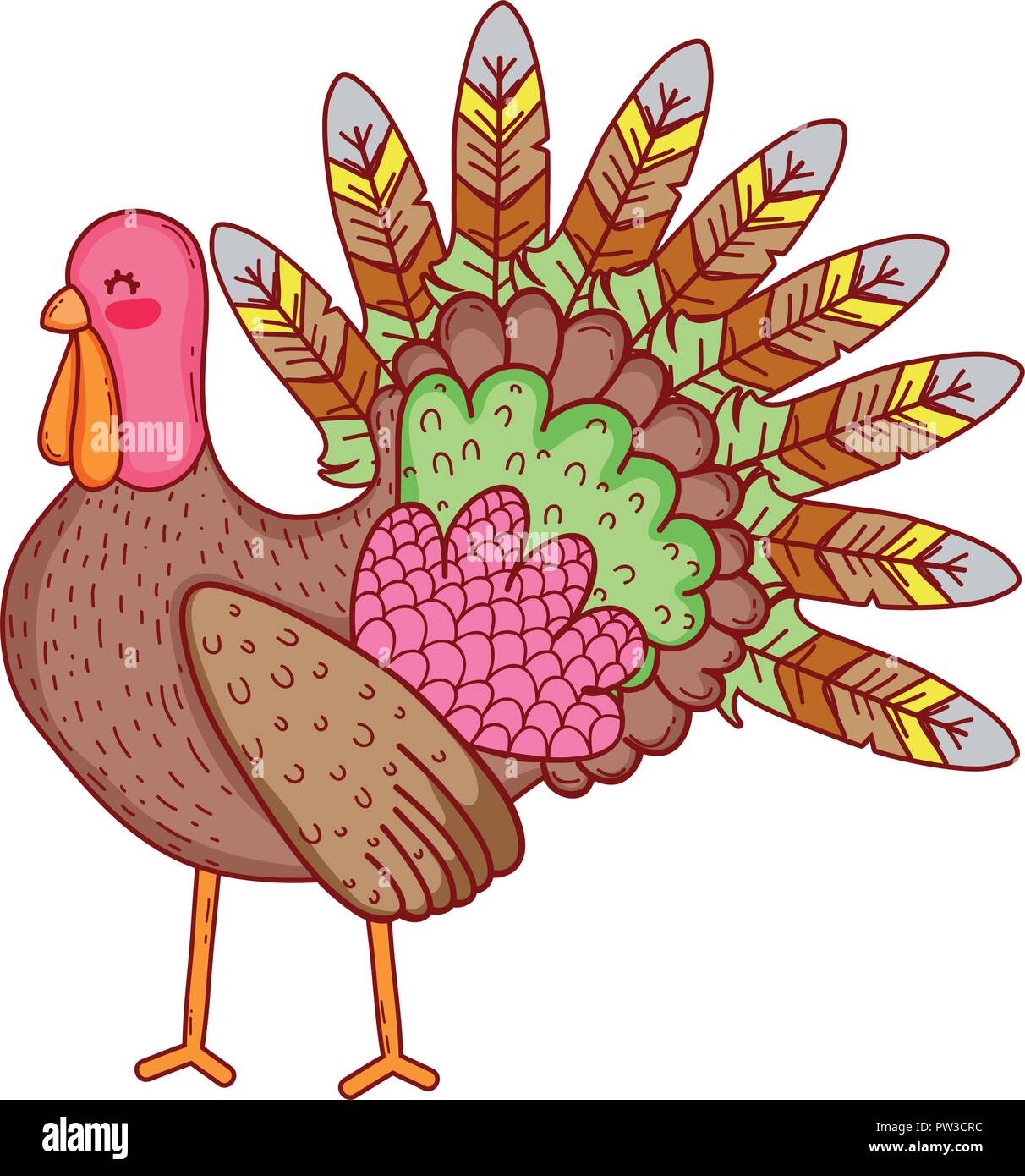 Thanksgiving turkey cartoon Stock Vector Image & Art - Alamy