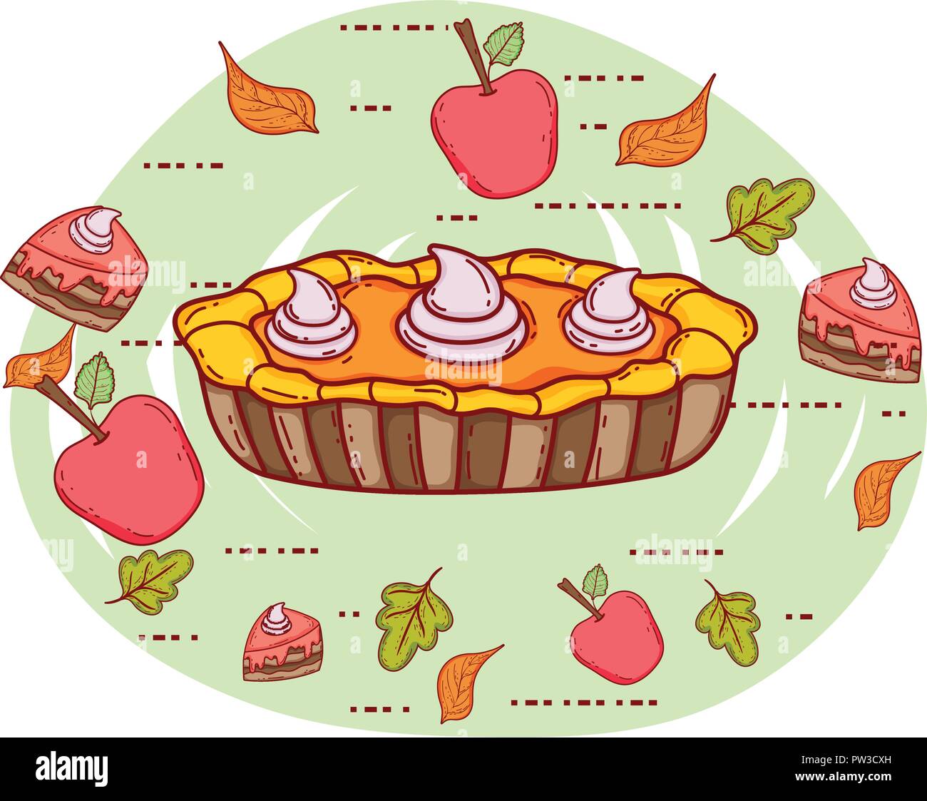 Delicious pie cartoon Stock Vector Image & Art - Alamy