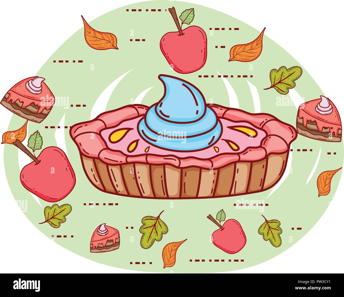 Delicious pie cartoon Stock Vector Image & Art - Alamy