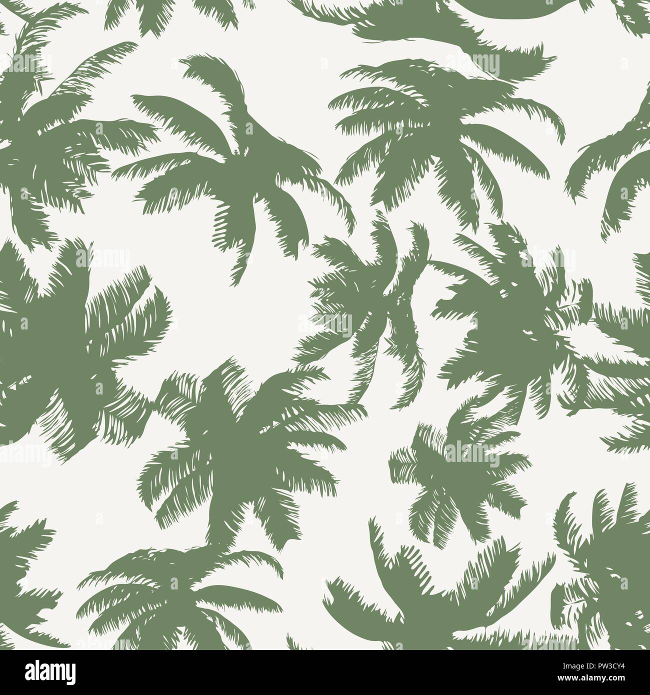 Colorful Palm Tree Seamless Pattern. Vector Stock Vector Image & Art ...