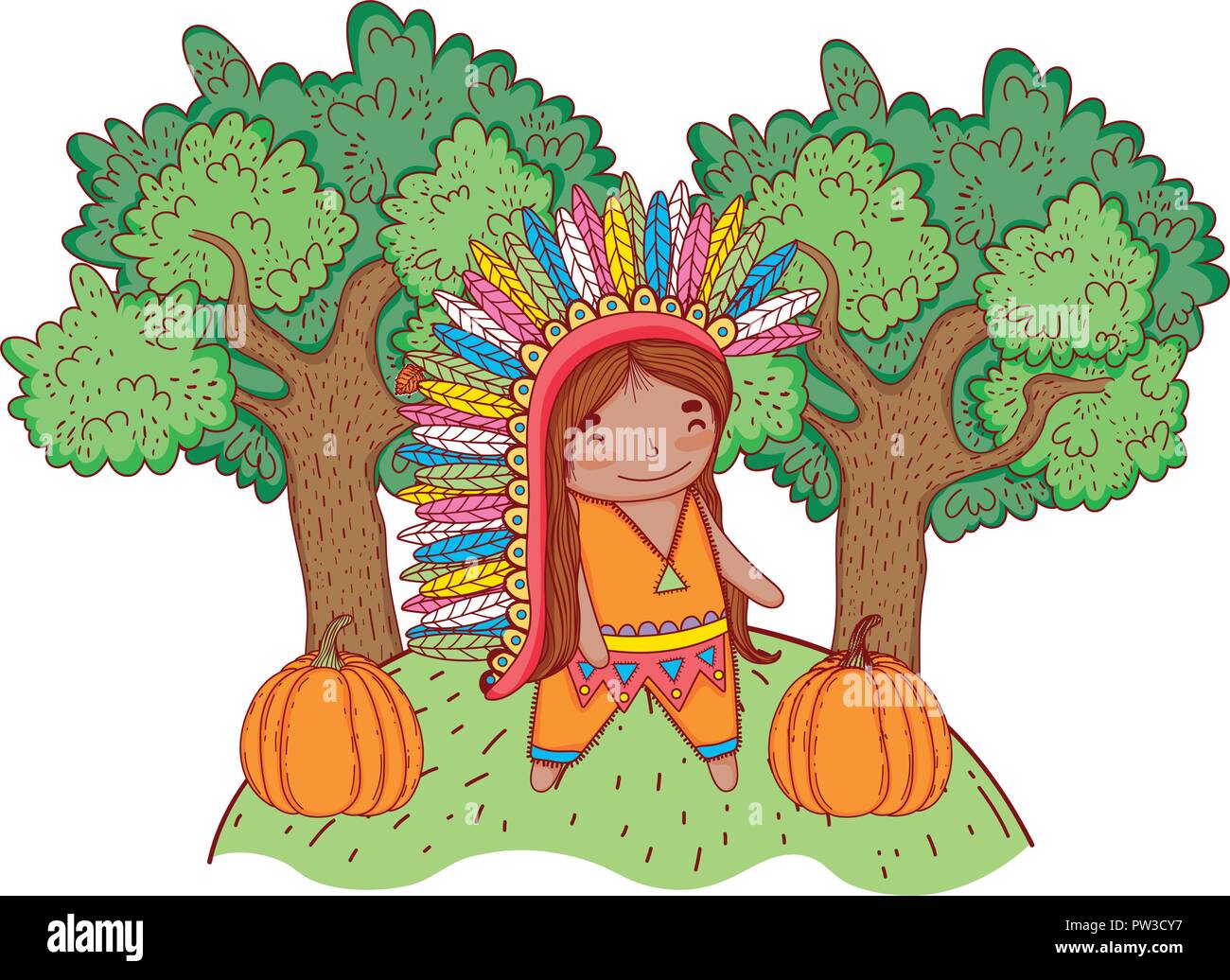 Beautiful indian trees Stock Vector Images - Alamy