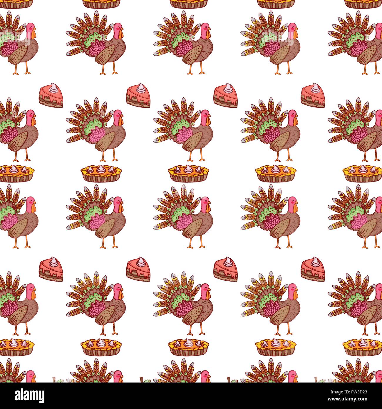 Turkey background pattern Stock Vector Image & Art - Alamy