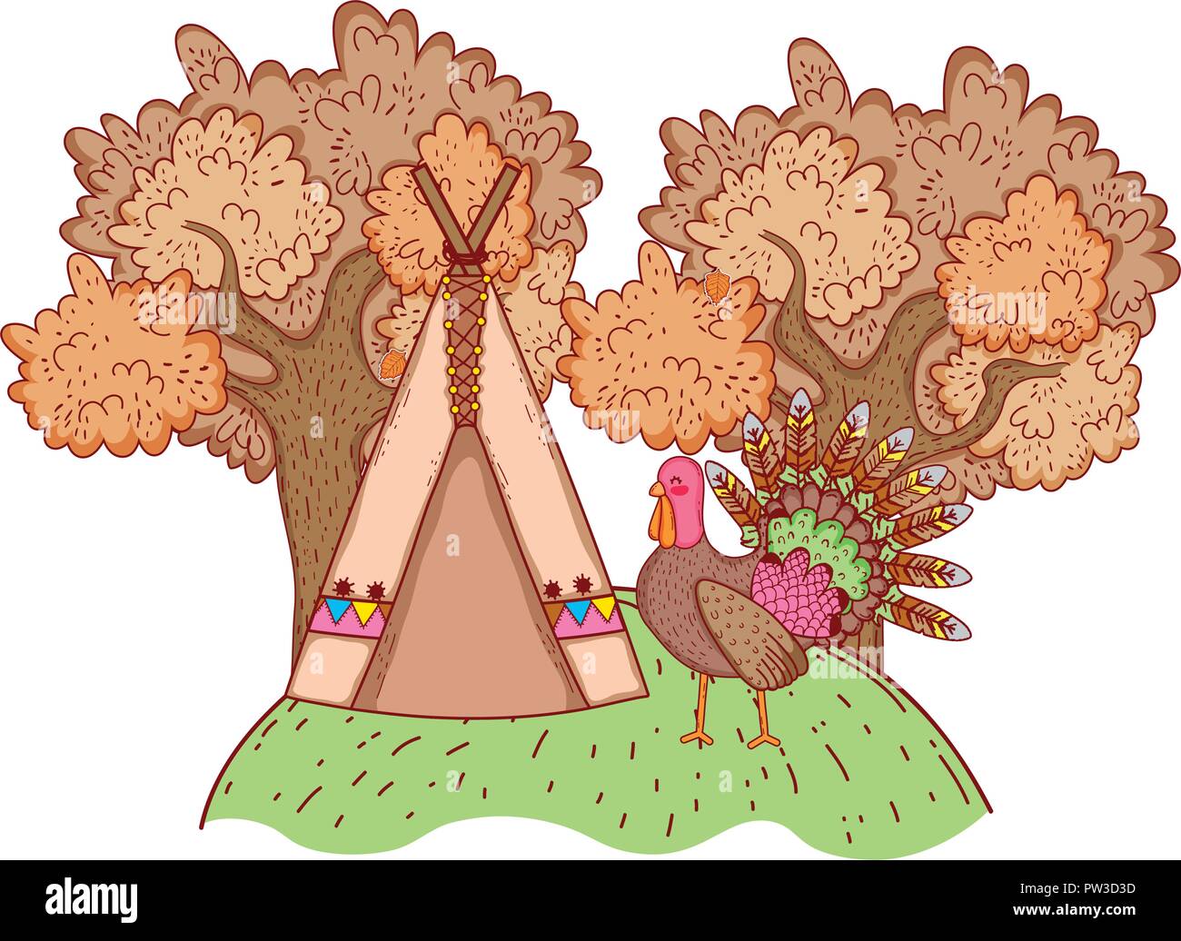 Thanksgiving turkey cartoon Stock Vector Image & Art - Alamy
