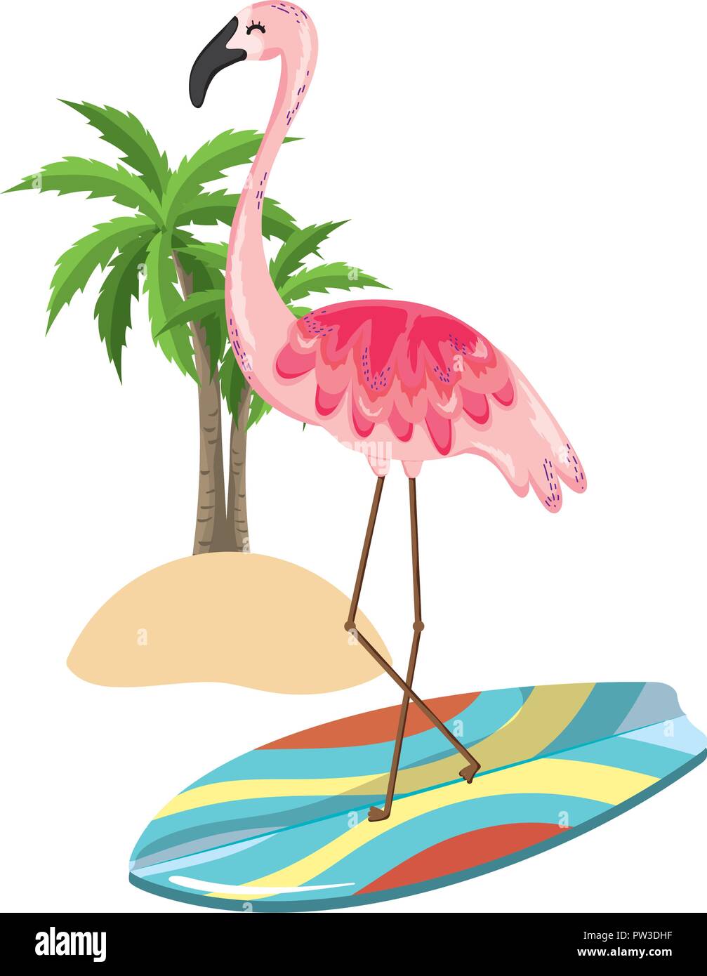 Exotic bird and summer Stock Vector Image & Art - Alamy