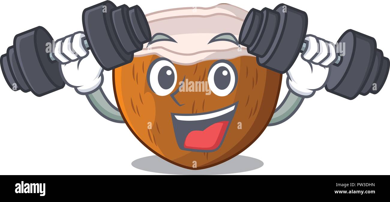 Fitness character coconut of pieces in market Stock Vector Image & Art ...