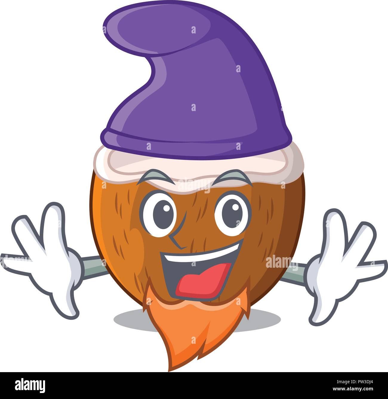 Elf character coconut of pieces in market Stock Vector Image & Art - Alamy