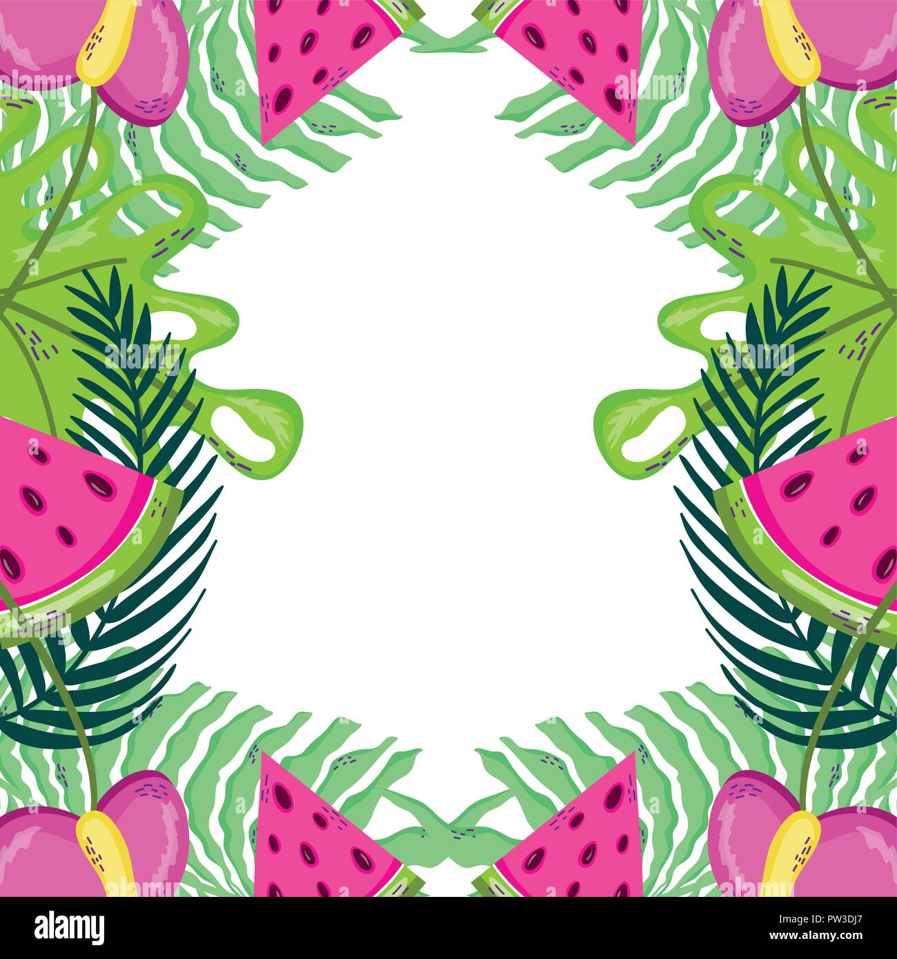 Tropical summer frame Stock Vector Image & Art - Alamy
