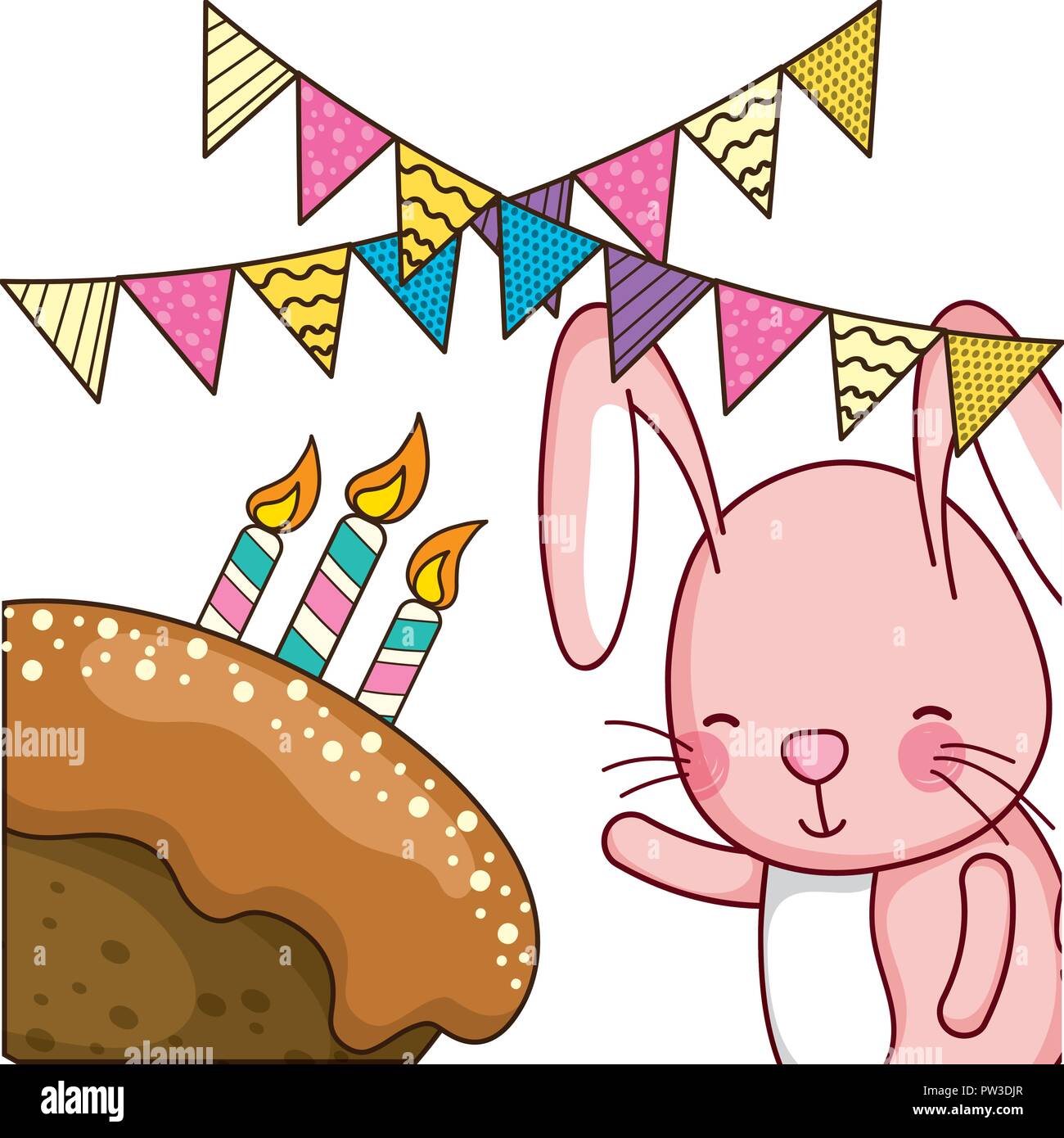Happy birthday cute animal Stock Vector Image & Art - Alamy