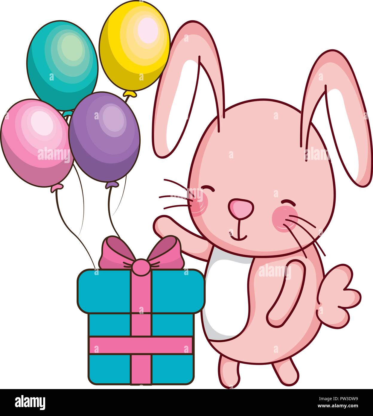 Happy birthday cute animal Stock Vector Image & Art - Alamy