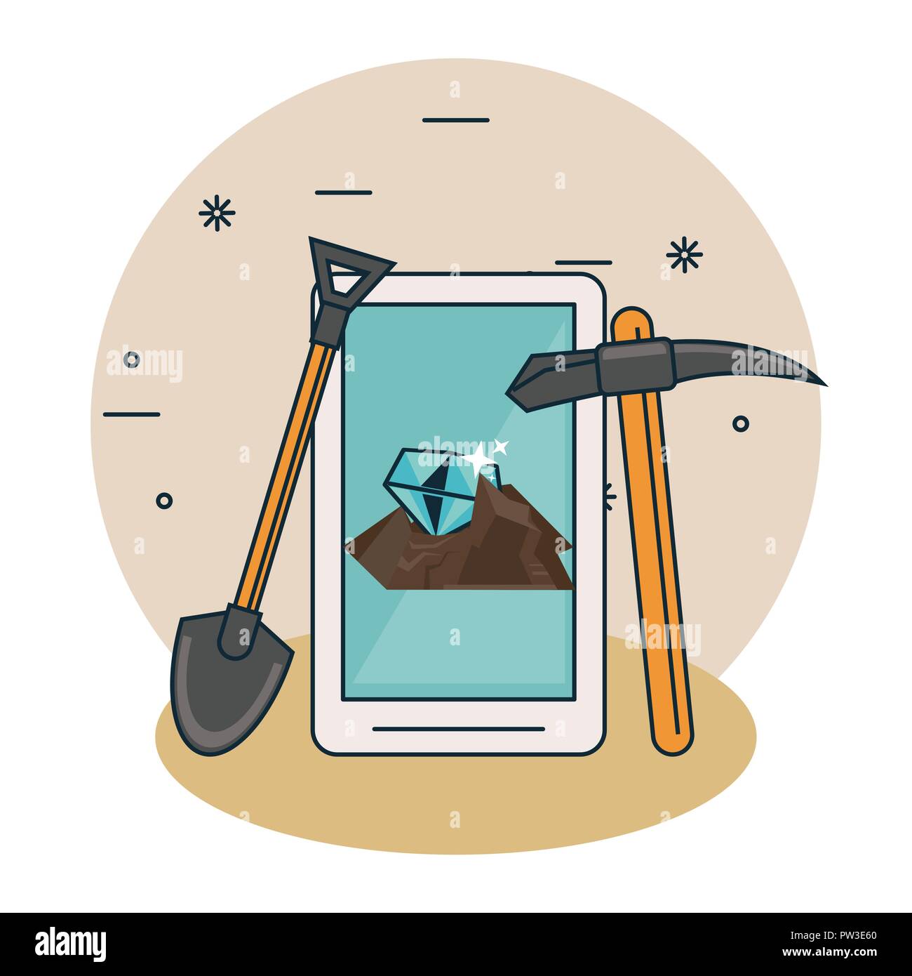 Bitcoin mining cartoons Stock Vector Image & Art - Alamy