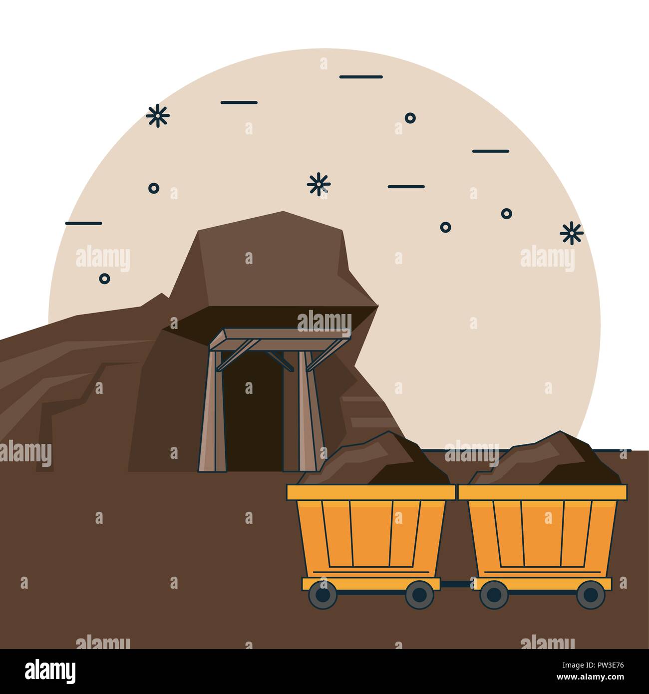 Diamonds mining cartoons Stock Vector Image & Art - Alamy