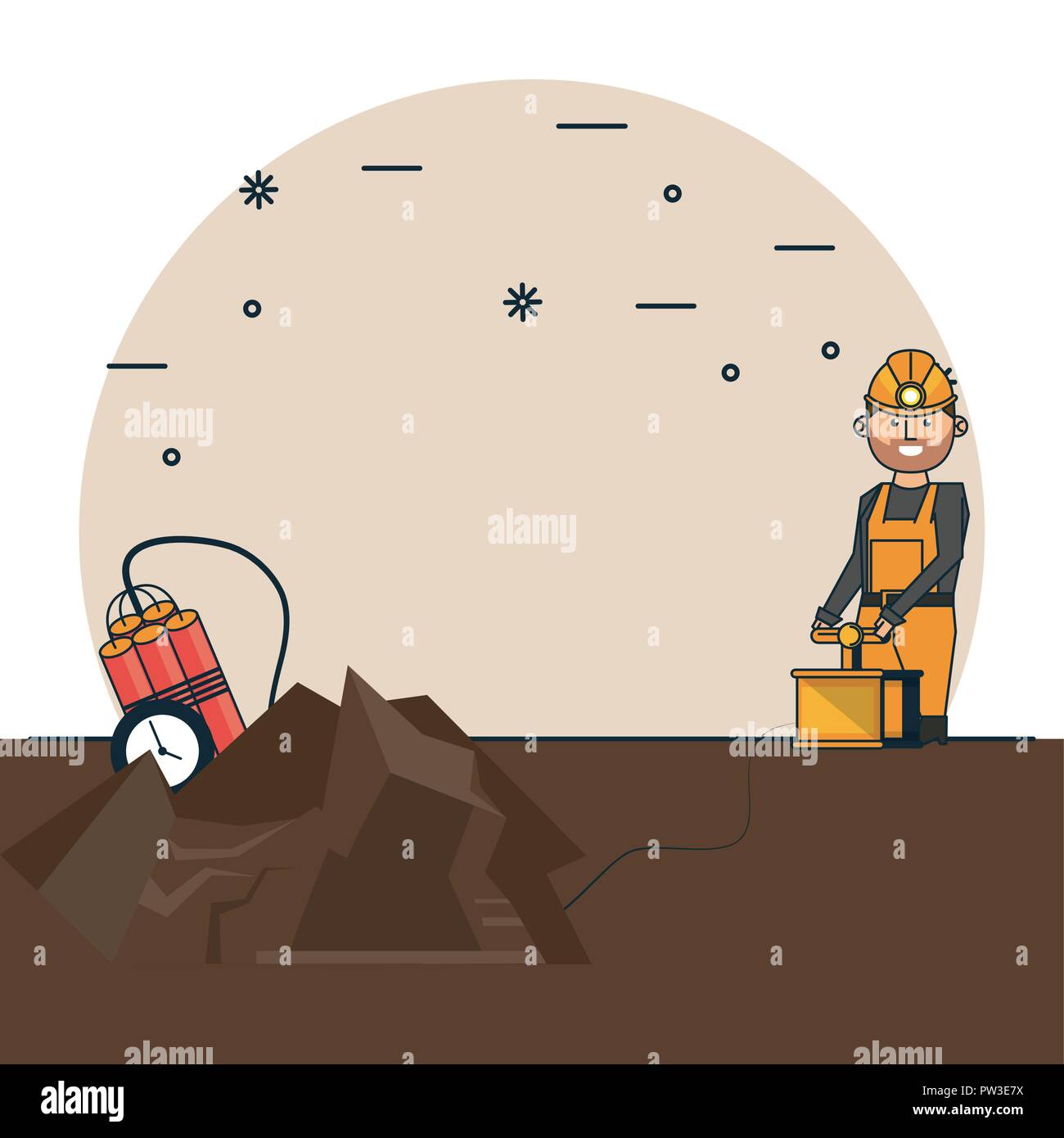 Mining worker cartoon Stock Vector Image & Art - Alamy