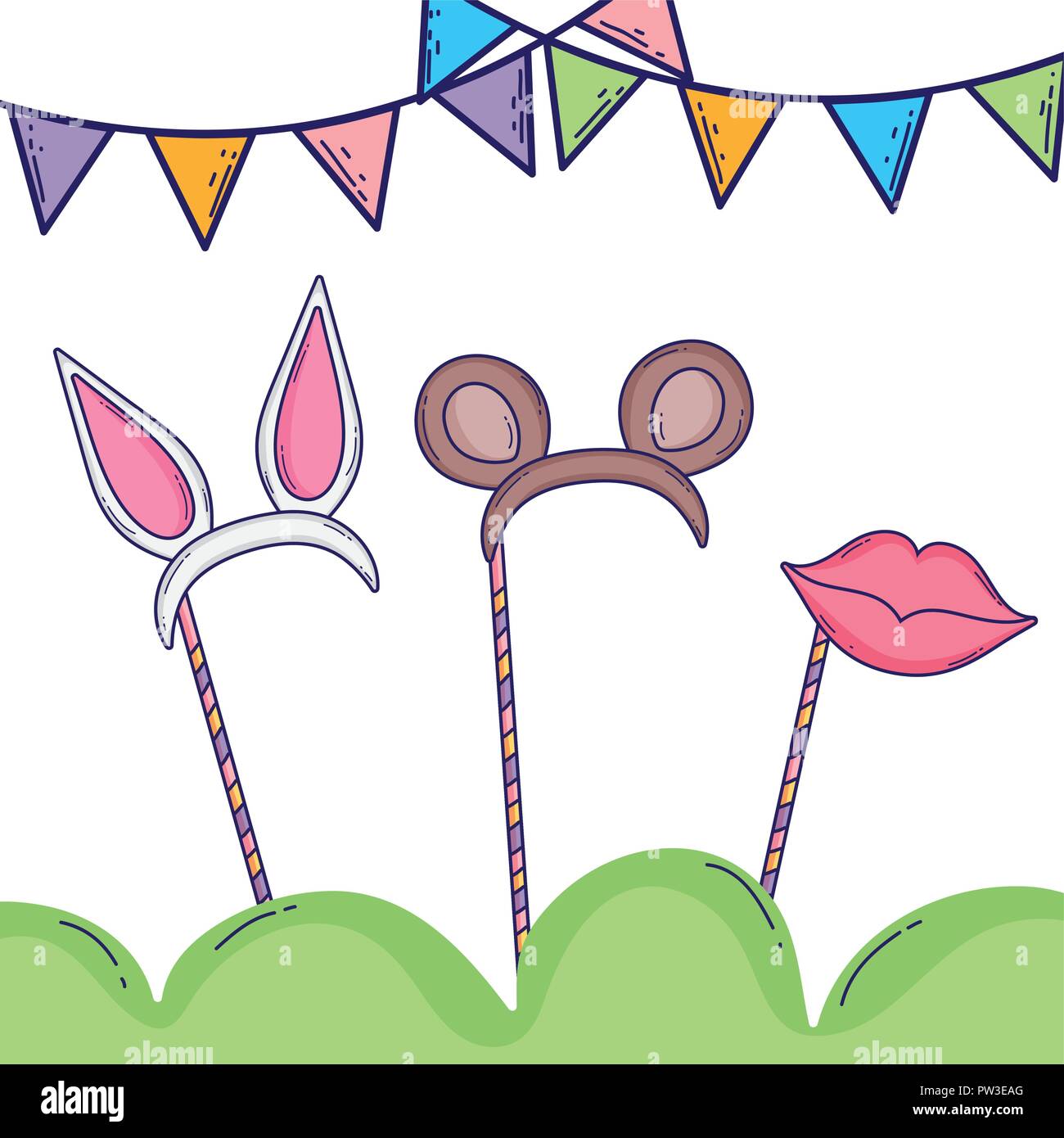 Photobooth lips Stock Vector Images - Alamy