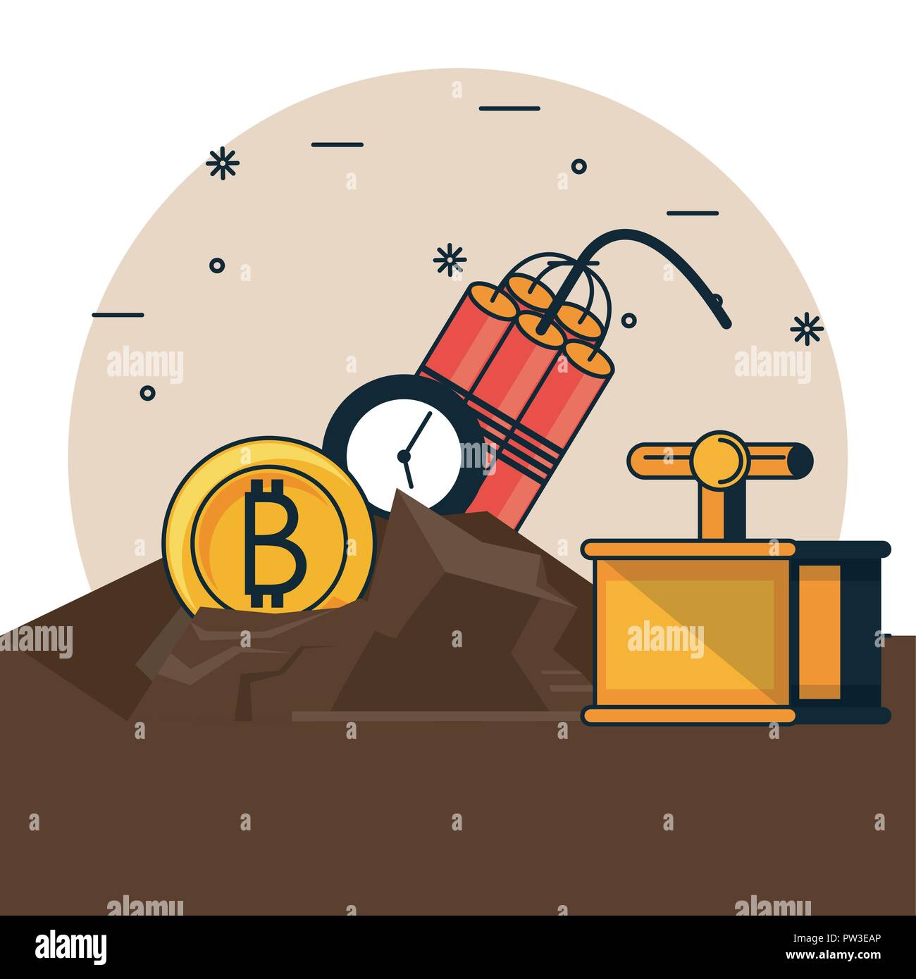 Bitcoin mining cartoons Stock Vector Image & Art - Alamy