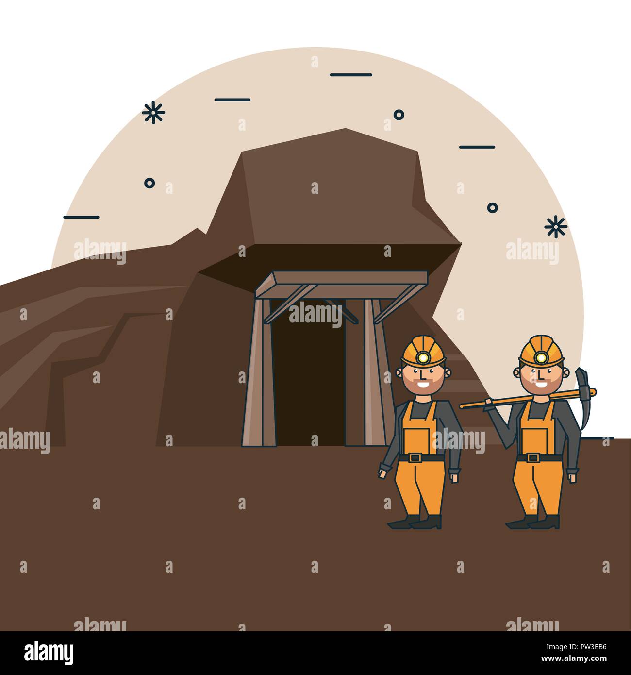 Workers mine Stock Vector Images - Alamy