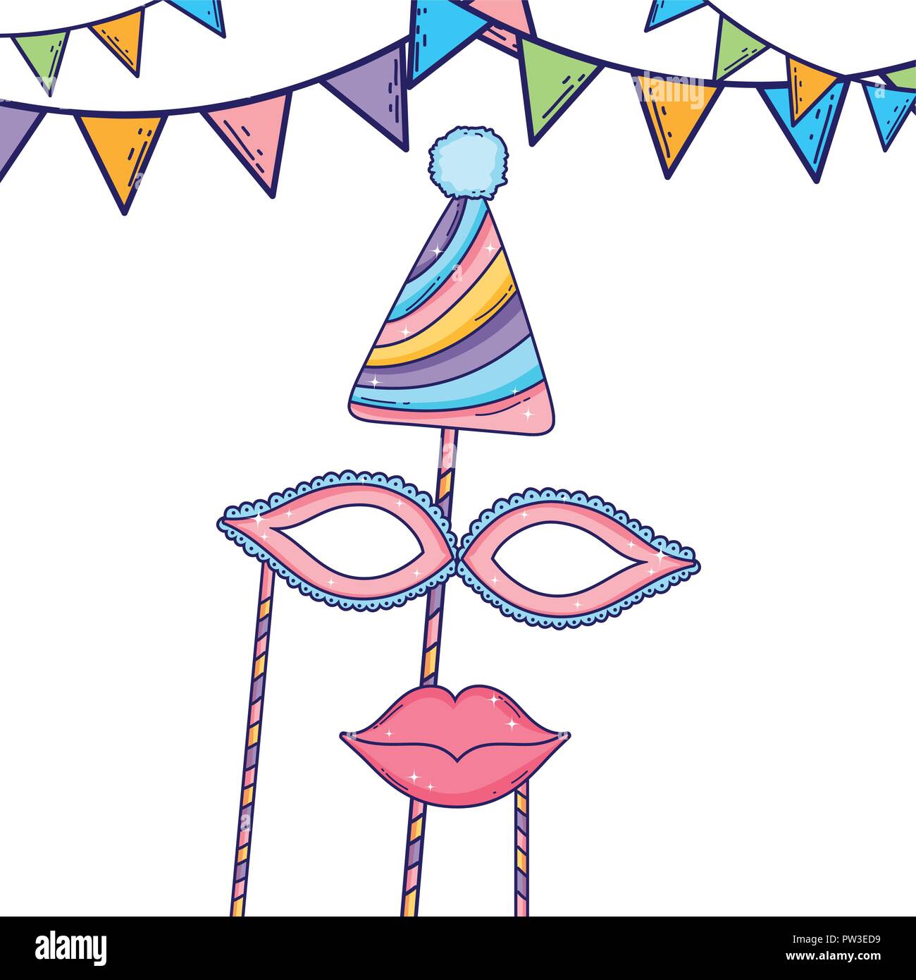 Photobooth lips Stock Vector Images - Alamy