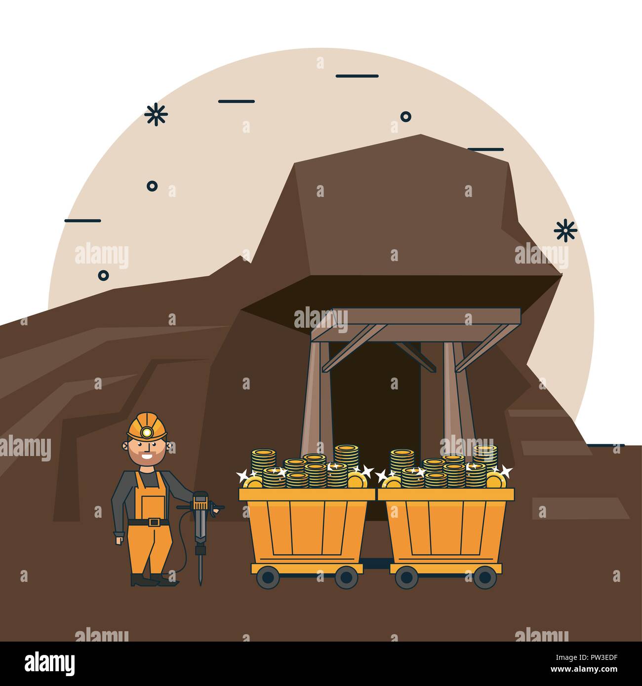 Bitcoin mining cartoons Stock Vector Image & Art - Alamy