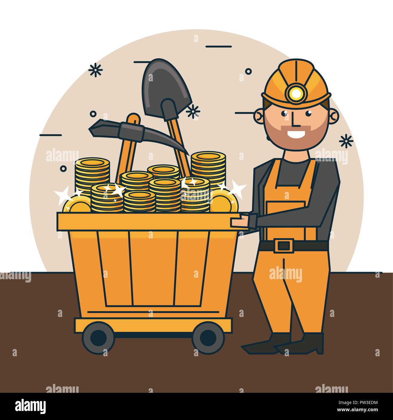 Bitcoin mining cartoons Stock Vector Image & Art - Alamy