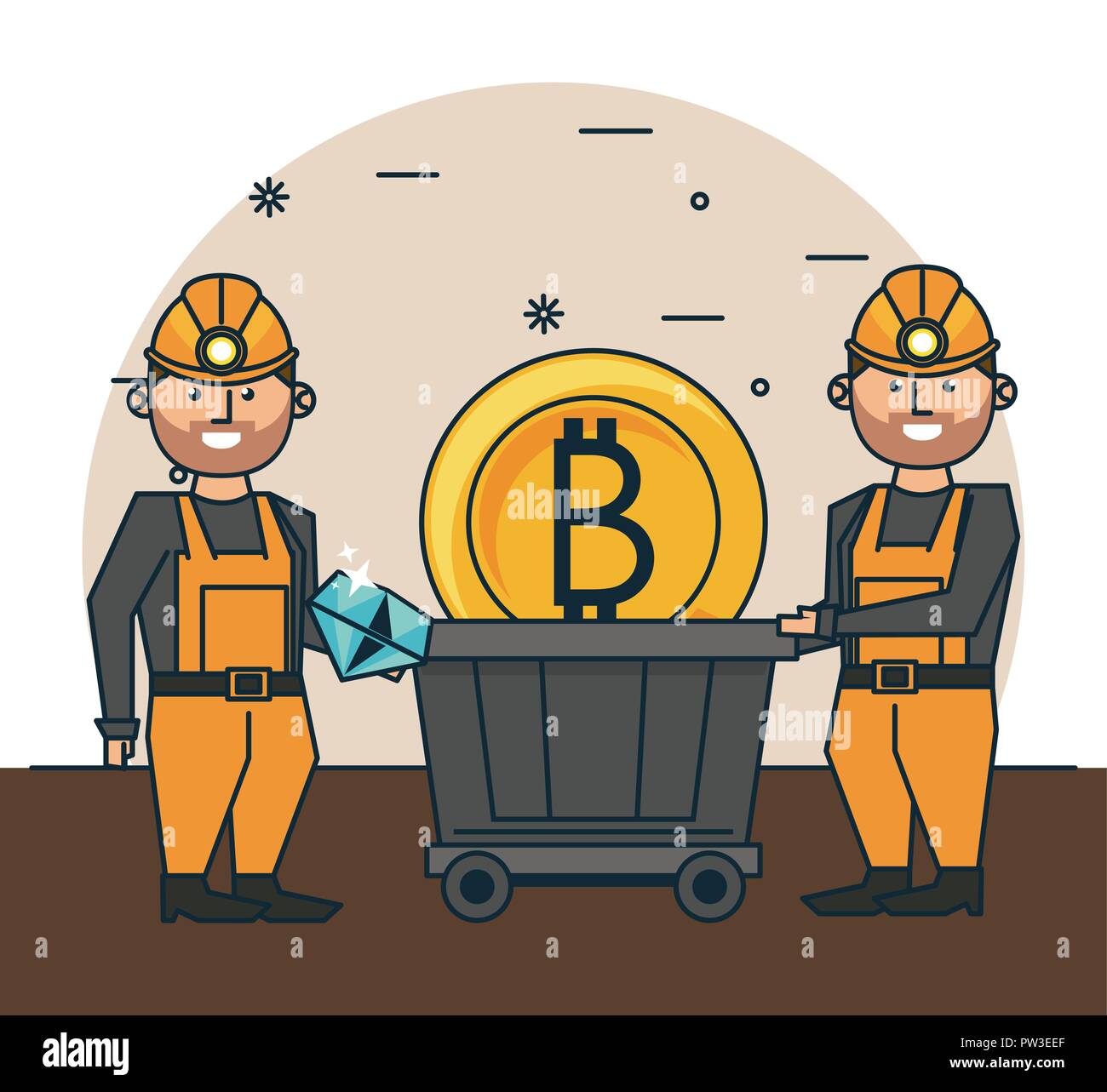 Bitcoin mining cartoons Stock Vector Image & Art - Alamy