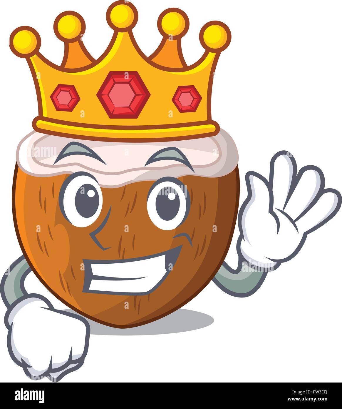 King coconut fruit Stock Vector Images - Alamy