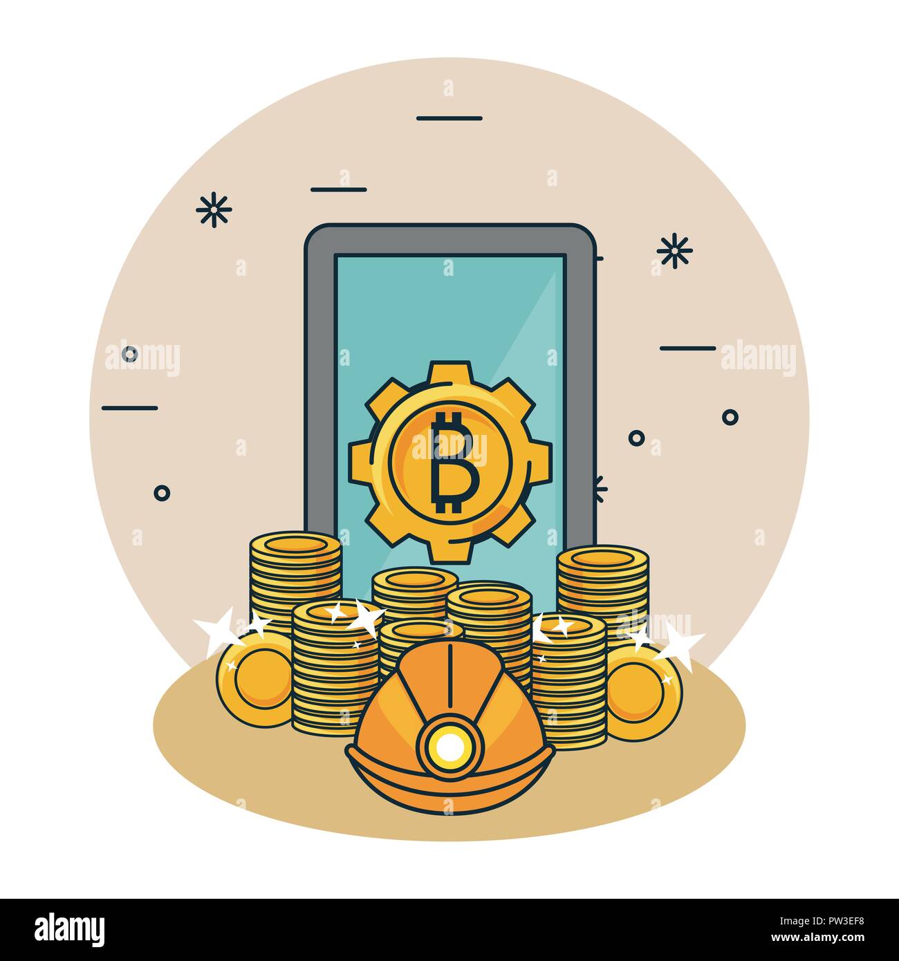 Bitcoin mining cartoons Stock Vector Image & Art - Alamy