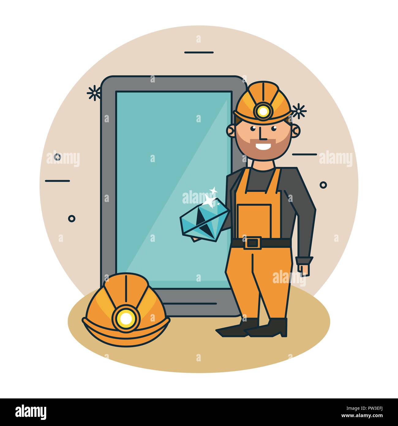 Mining worker cartoon Stock Vector Image & Art - Alamy