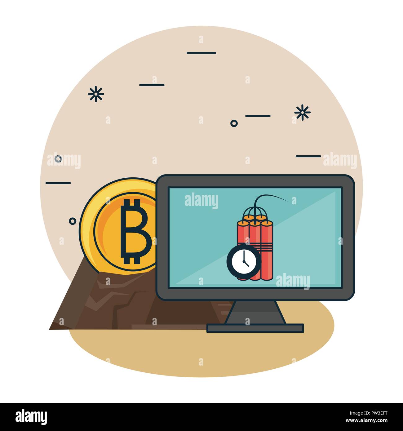 Bitcoin mining cartoons Stock Vector Image & Art - Alamy