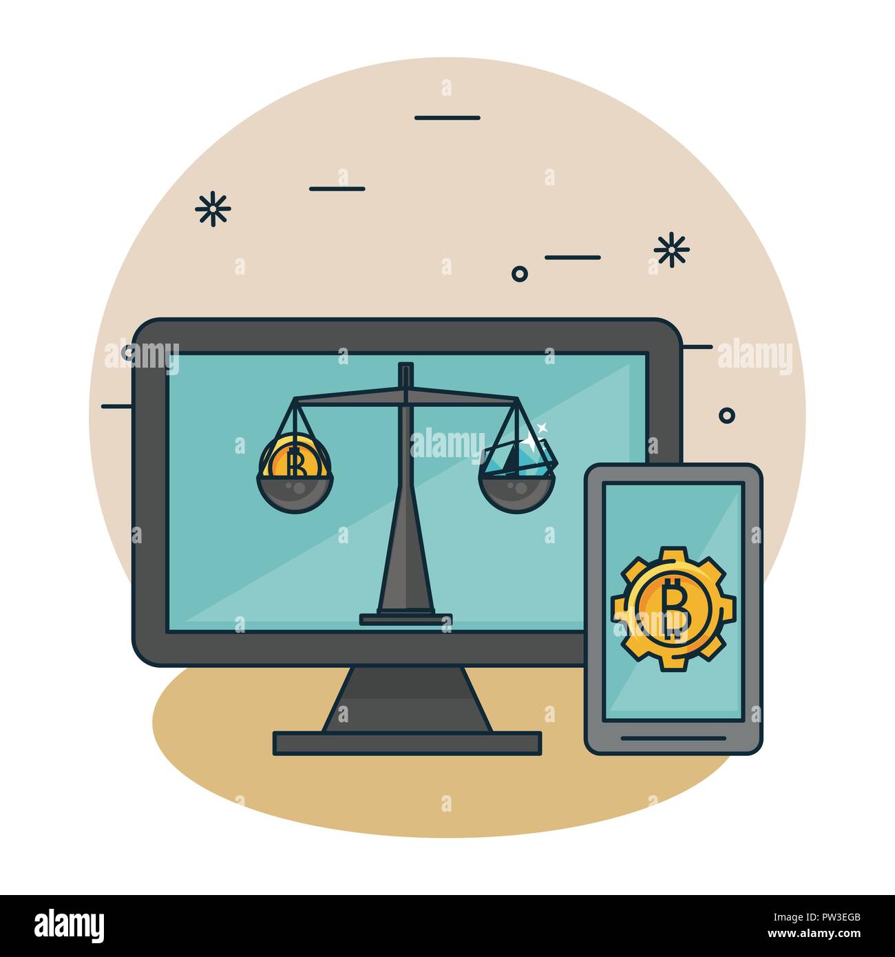 Bitcoin mining cartoons Stock Vector Image & Art - Alamy