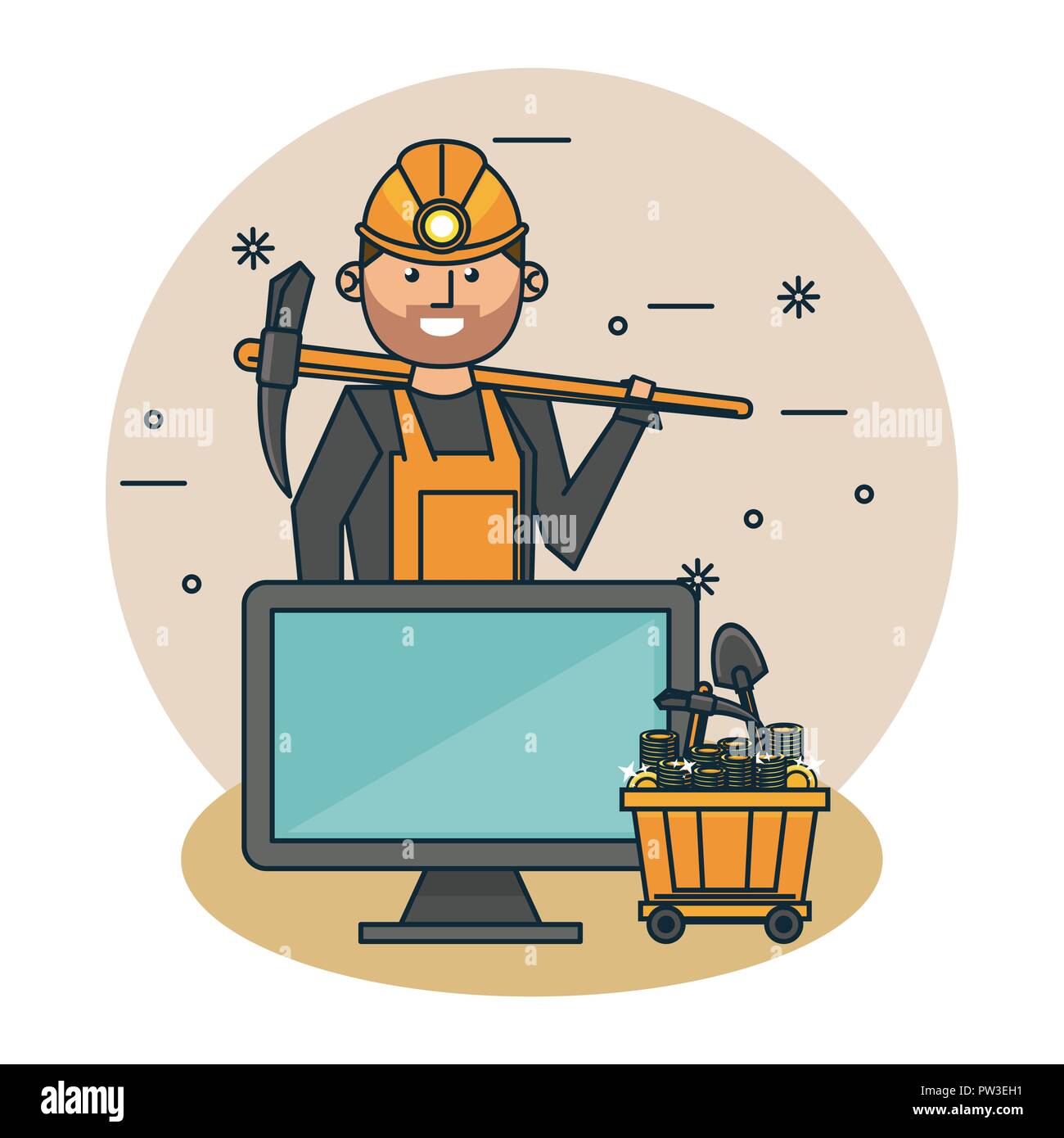 Computer network cartoons Stock Vector Images - Alamy
