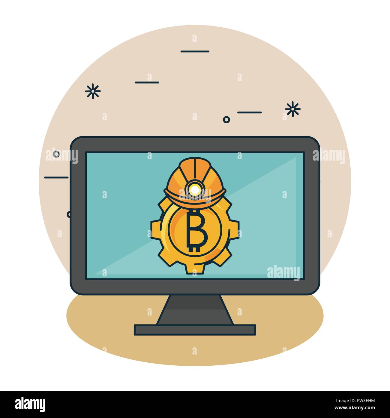 Bitcoin mining cartoons Stock Vector Image & Art - Alamy