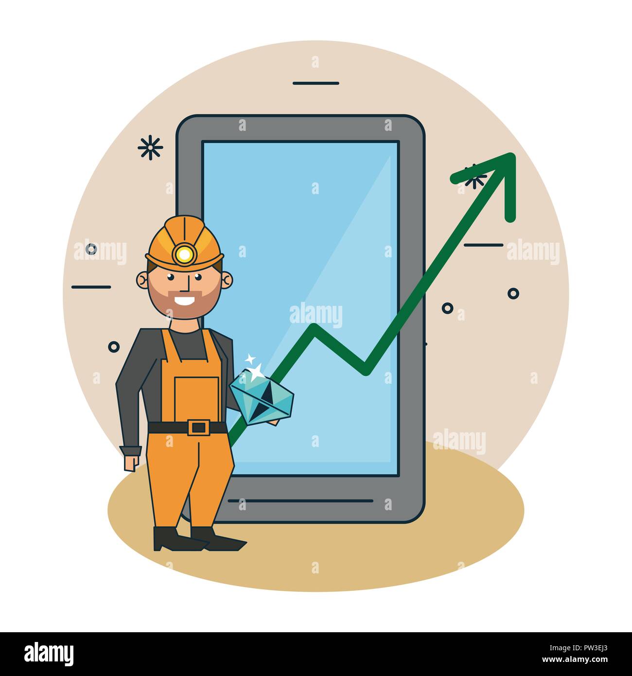 Bitcoin mining cartoons Stock Vector Image & Art - Alamy