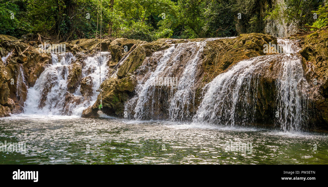 Waterfalls of the countryside river Stock Photo - Alamy