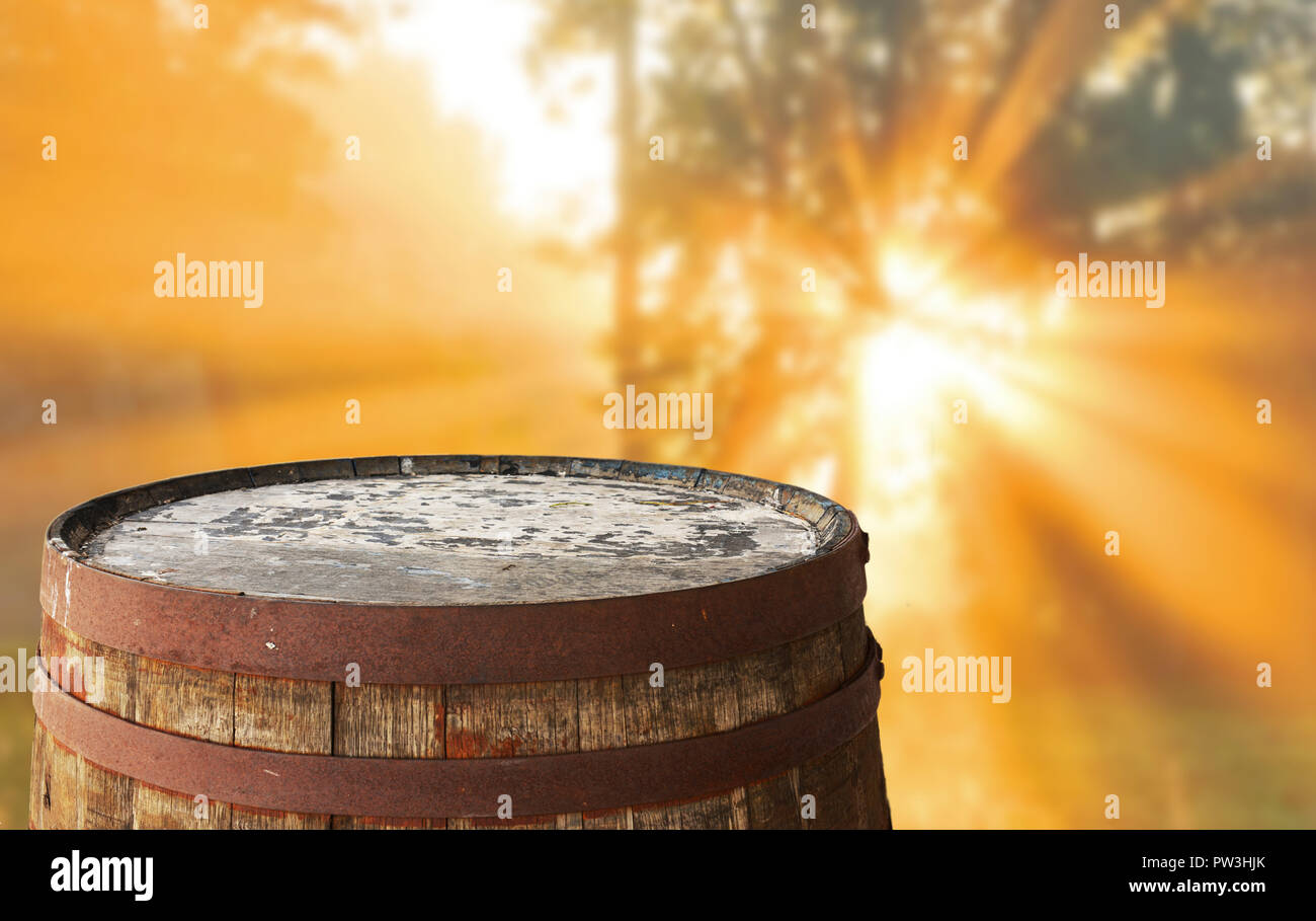 Old broken wooden barrel hi-res stock photography and images - Alamy