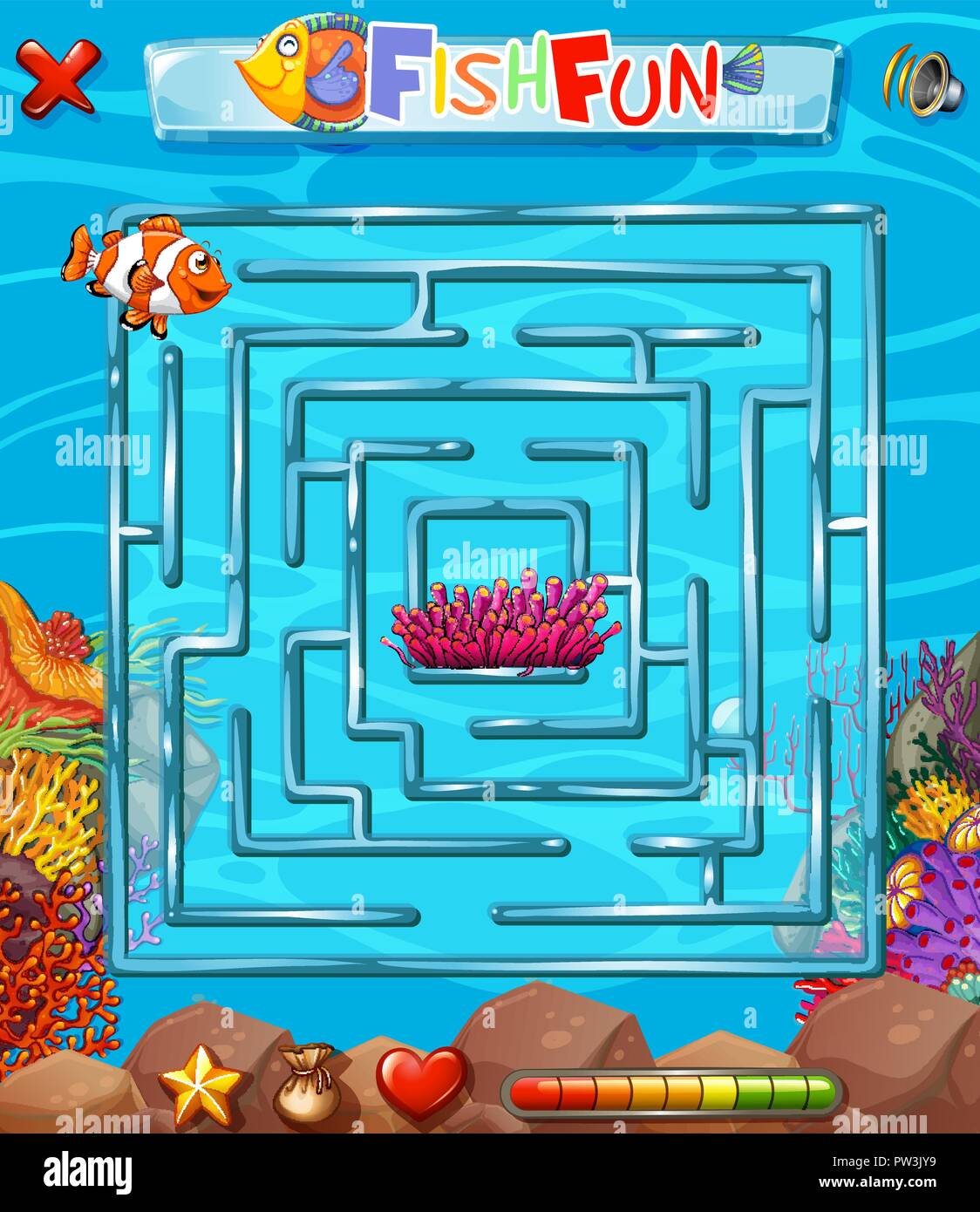 Underwater ocean game level hi-res stock photography and images - Alamy
