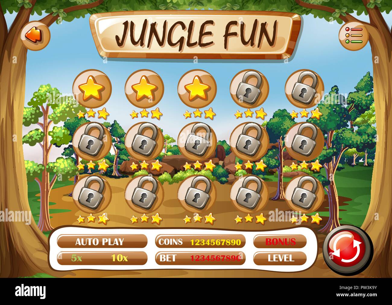 A jungle fun template illustration Stock Vector Image & Art - Alamy