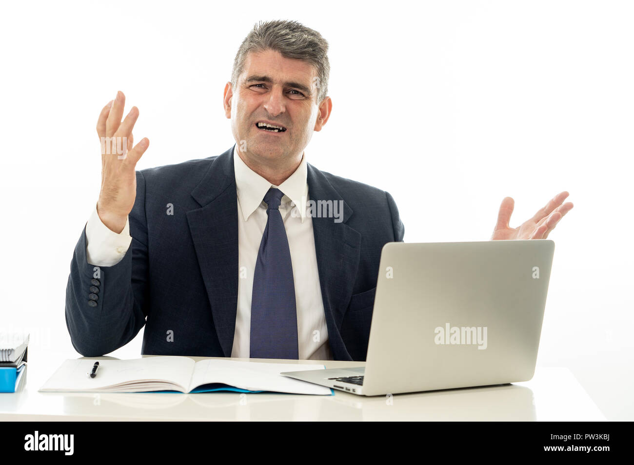 Angry white man computer hi-res stock photography and images - Alamy