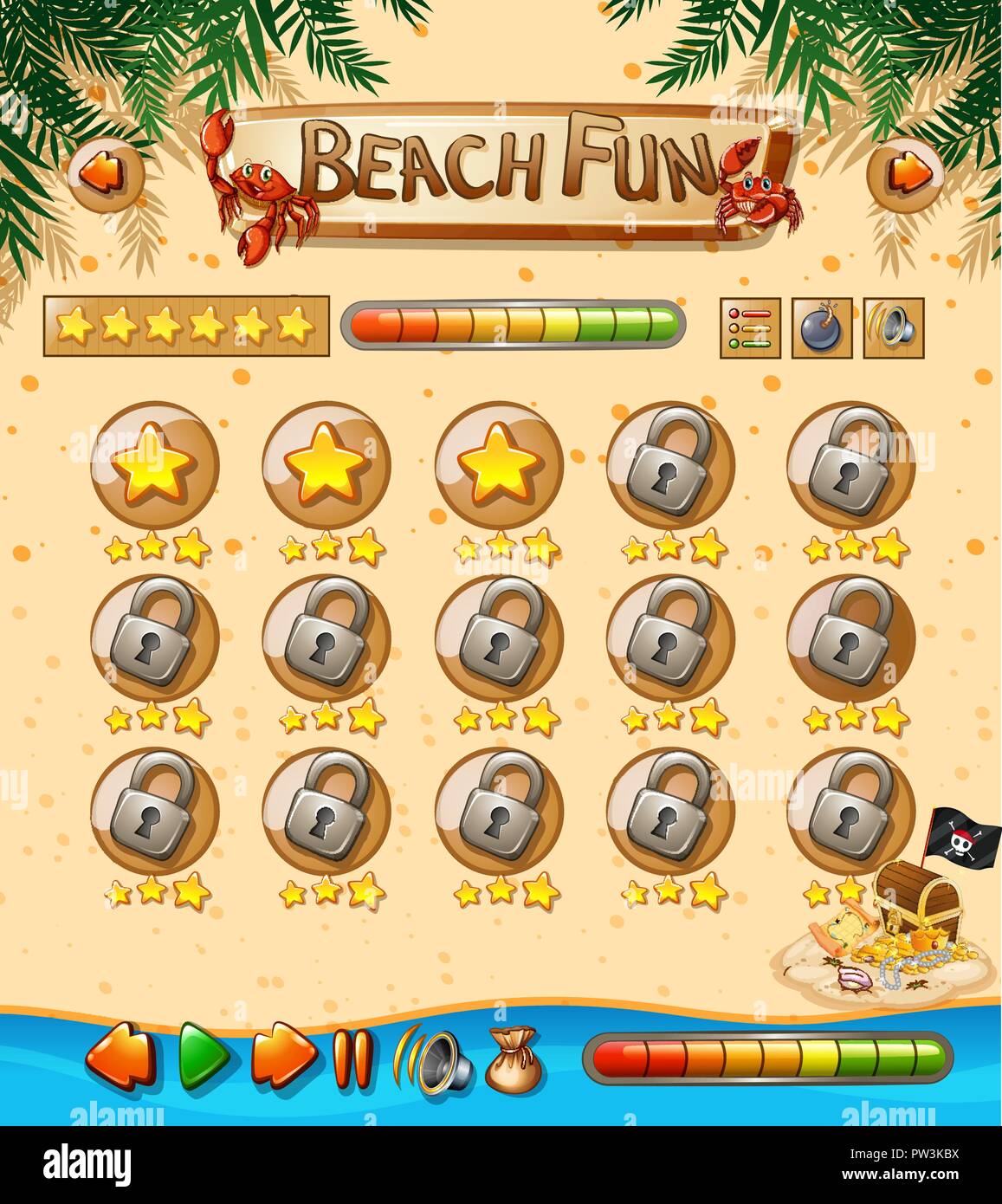 Beach fun Stock Vector Images - Alamy