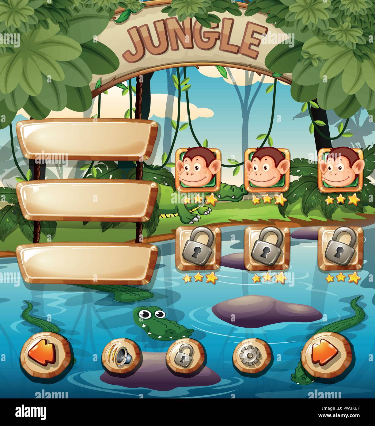 Jungle game Stock Vector Images - Alamy