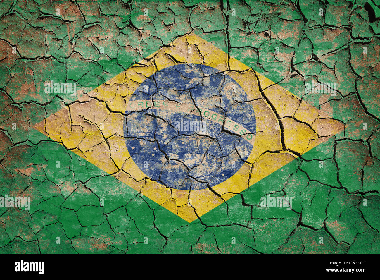 Brasil flag paint hi-res stock photography and images - Alamy